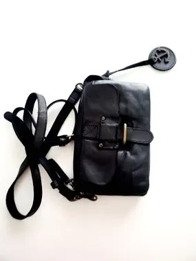 Harbour 2Nd | Bags | Classic Black Leather Crossbody With Anchor Charm ...